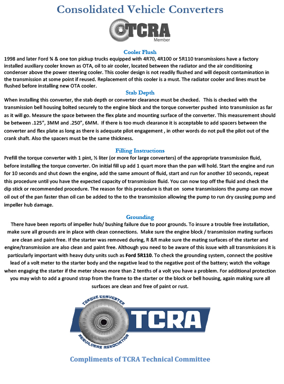 Consolidated Vehicle Converts - CVC || Ford Tech Info